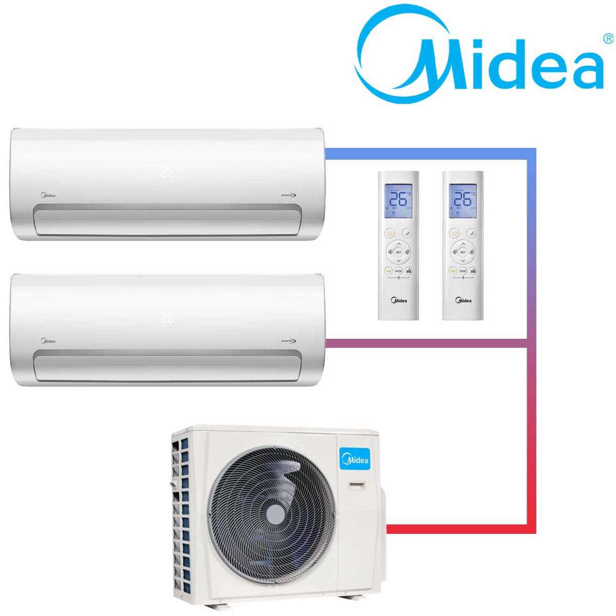Klimaanlage Mit 2 Innengeraten